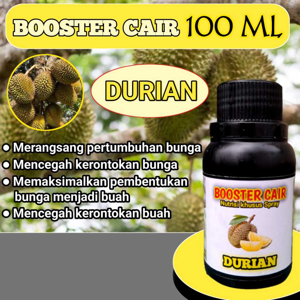 Jual Pupuk booster durian 100 ml nutrisi perangsang bunga dan pelebat buah anti rontok termurah ...