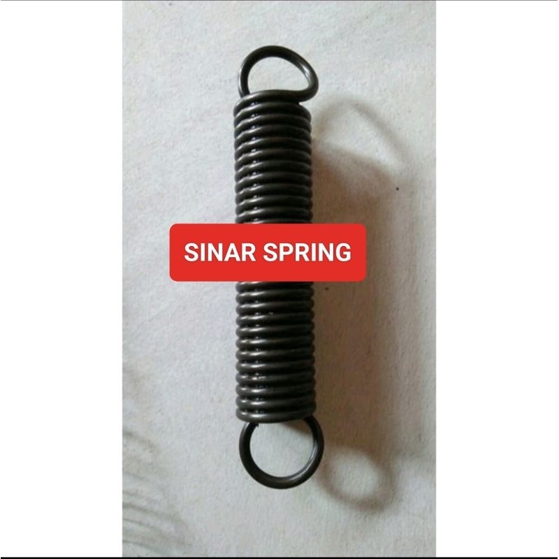 Jual spring tarik baja 5 mm diameter luar 36 panjang total 200 mm ...
