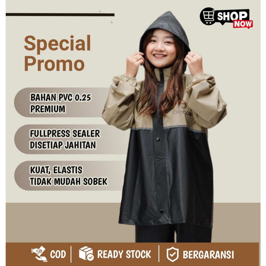 Jual Jas Hujan Raincoat Anti Rembes Pria Wanita Bahan PVC Karet 025 Tebal Kuat Elastis By Orygo ...