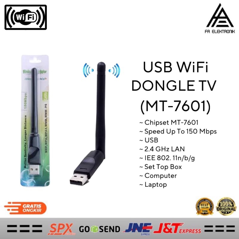 Jual USB WiFi DONGLE MT-7601 To SET TOP BOX DVB T2 / LAPTOP / COMPUTER | Shopee Indonesia