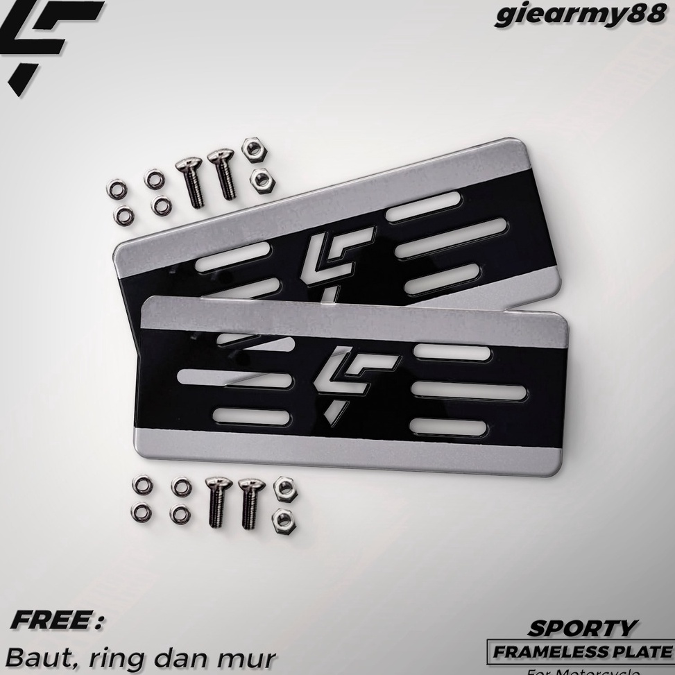 Jual Paling Diminati! Framelessplate Motor Dudukan Plat 1 Set Depan dan ...