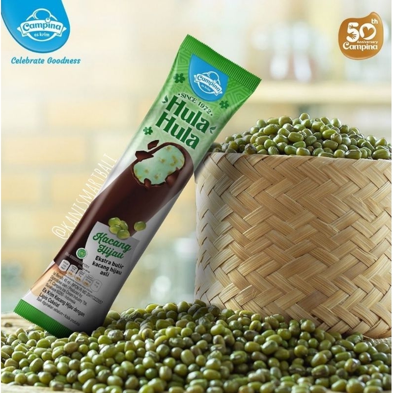 Jual Campina ice cream hula hula 45ml / kacang hijau / tape ketan hitam ...