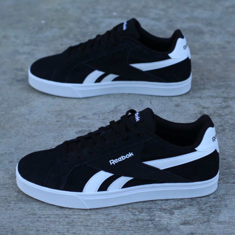 Jual sepatu reebok royal complete suede men sneakers shoes black ...