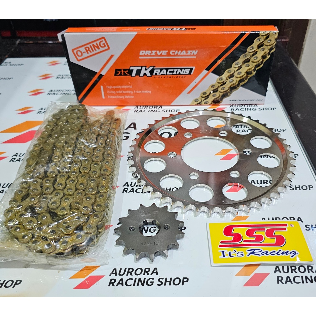 Jual GEAR SET SSS NEW CBR 150 R K45N / K45R / CB 150 X ( BAUT 6 ) & RANTAI TK ORING 428 HPO GOLD ...