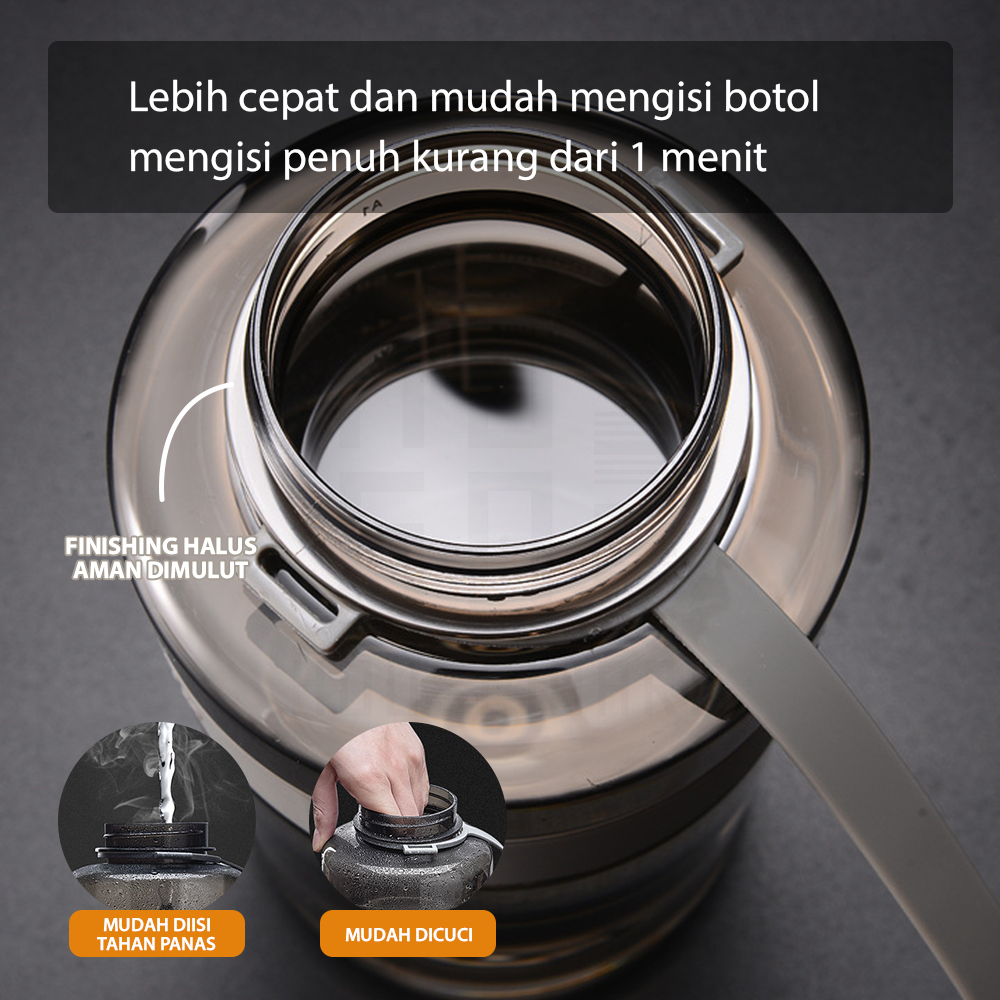 Jual HUGO Botol Minum Bening 2 Liter Besar Botol Air Anak Jumbo Premium ...