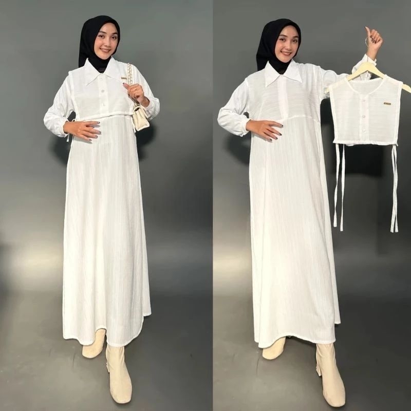 Jual Gamis Alesa Rompi Vest Lady Crush Premium//Dres Wanita Muslim ...