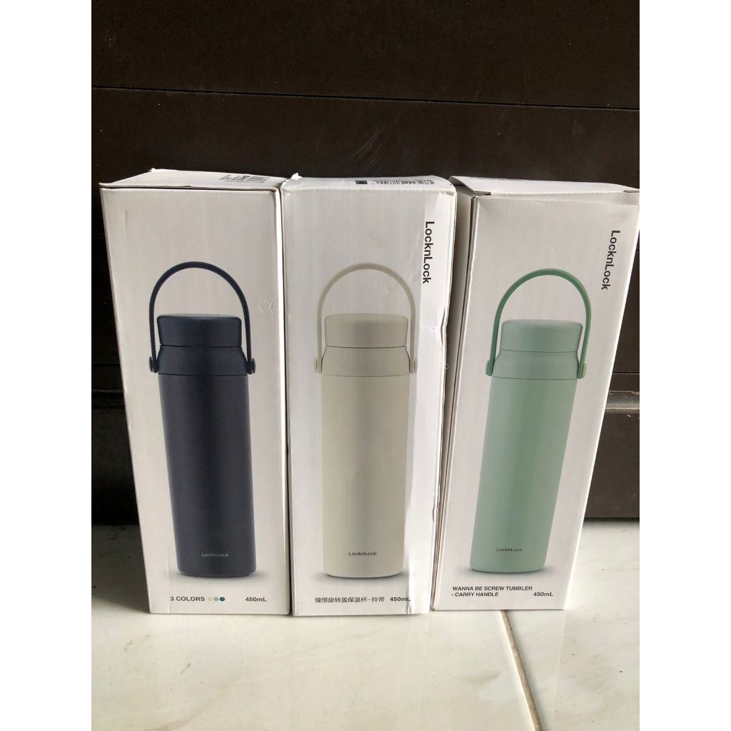 Jual LocknLock Wanna Be Screw Tumbler Carry Handle 450ml LHC4246 lock ...