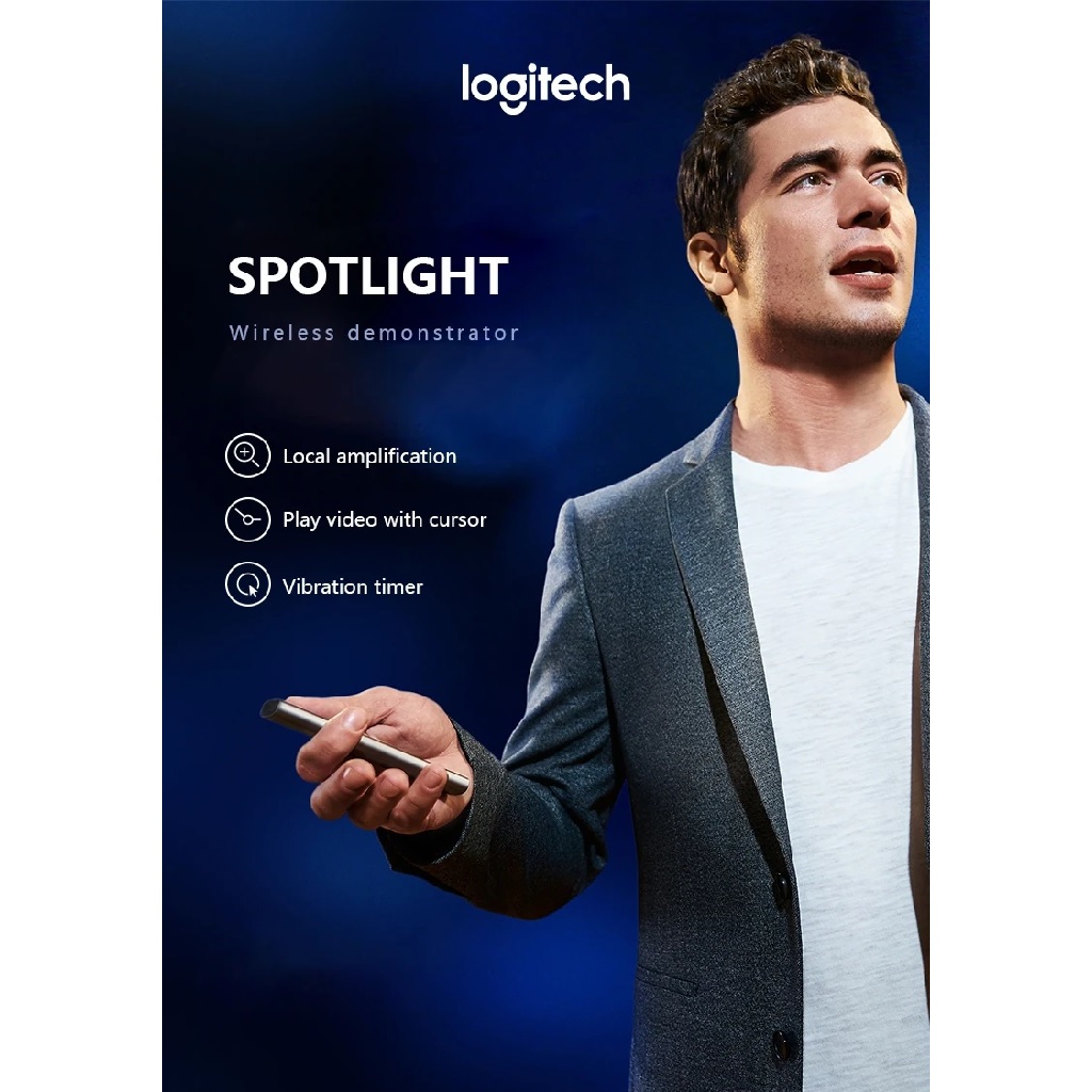 Jual LOGITECH Spotlight Wireless Presentation Remote Dual Connectivity ...