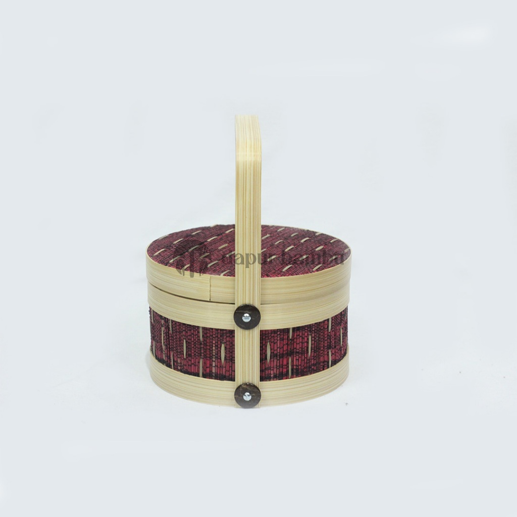 Jual Rantang Bambu Merah Anyaman Biji Padi Premium Murah Untuk Natalan ...