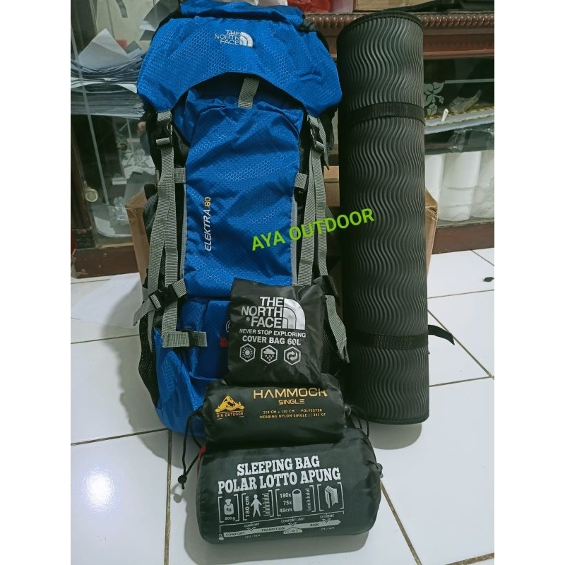 Jual [ TERMURAH ] PAKET HEMAT CAMPING 1 SET TAS RANSEL GUNUNG CARRIER ELECTRA 45L DAN 60L ...