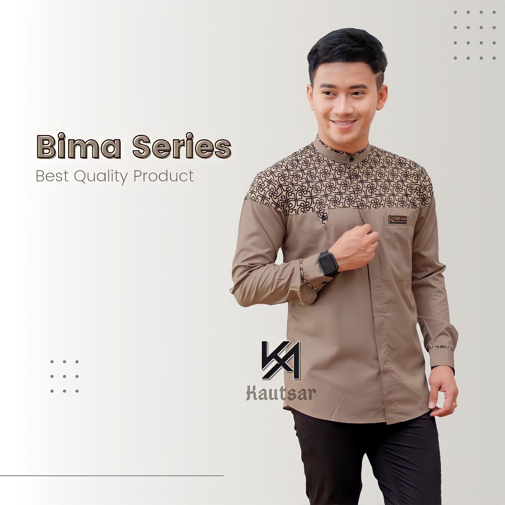 Jual Baju Koko Muslim Pria Dewasa Lengan Panjang Motif Bima Exclusive ...