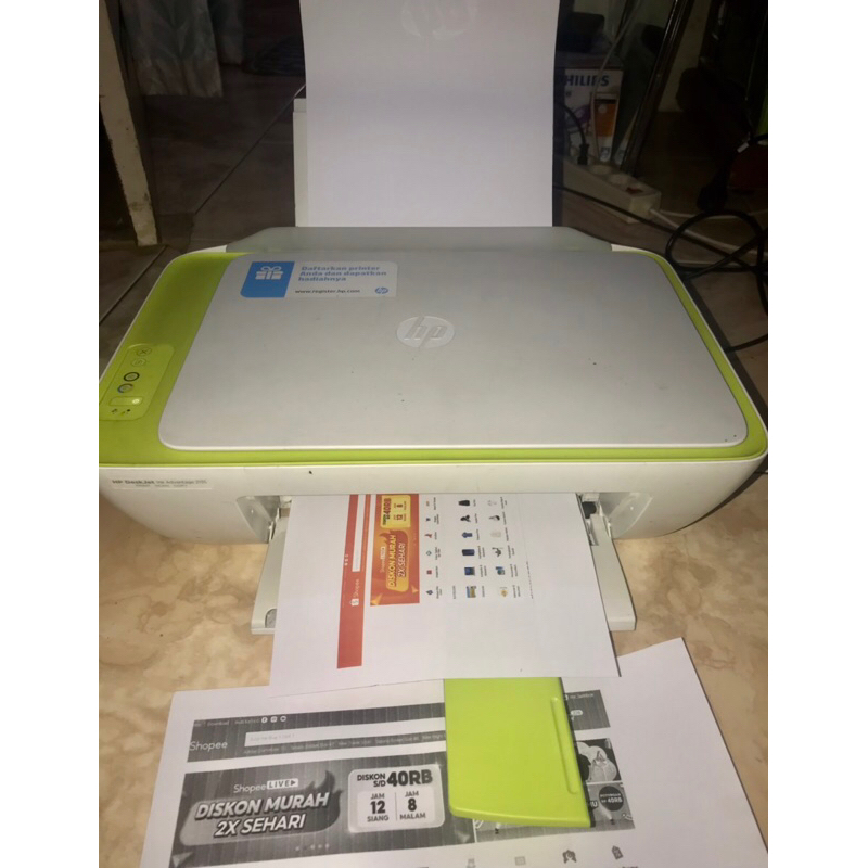 Jual Printer HP Deskjet 2135 Print Copy Scan New 2 Cartridge HP 680 ( black dan warna ) Printer ...