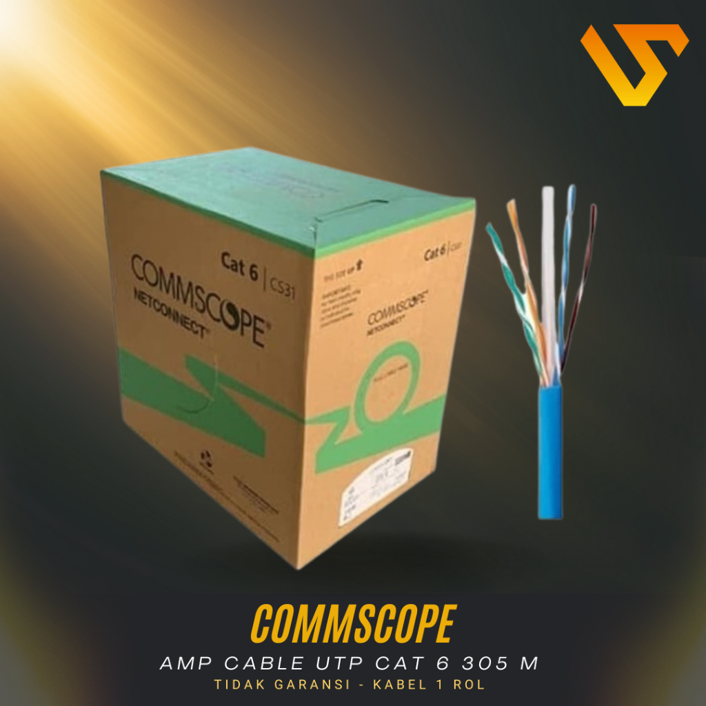 Jual Commscope/AMP UTP Cat 6 UTP Cable Data Cat 6 AMP Original | Shopee ...