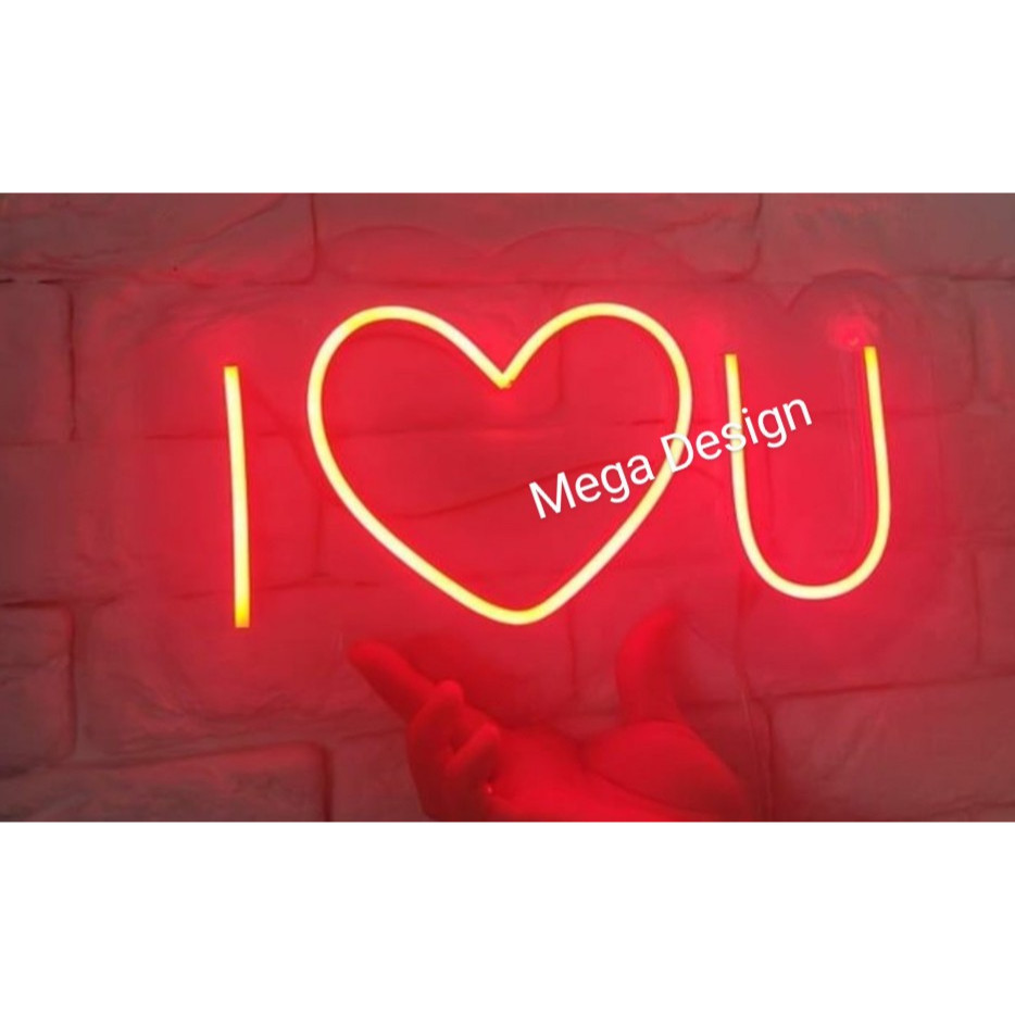 Jual Akrilik custom - I love you - dekorasi -akrilik neon flex - lampu ...