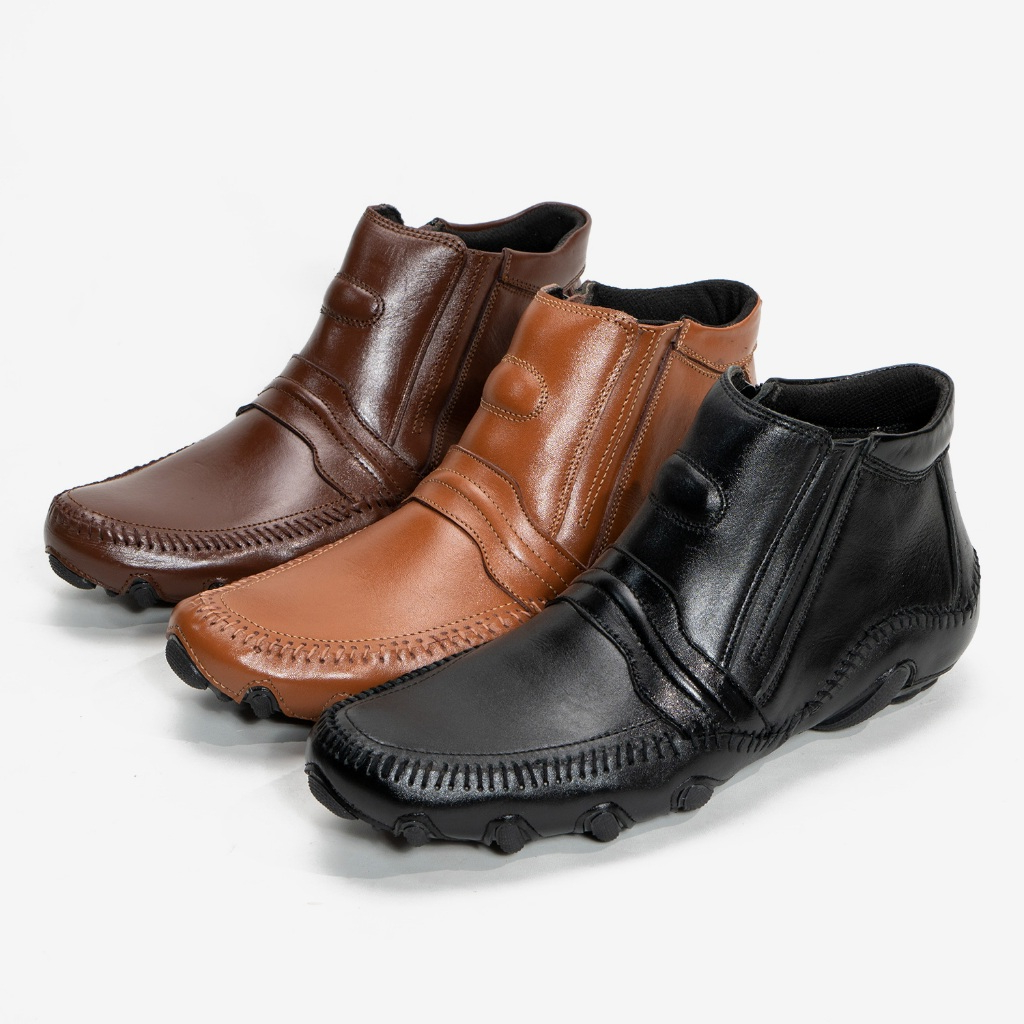 Jual Sepatu Boot Pria Zipper Boots Casual Semi Formal Model Resleting ...