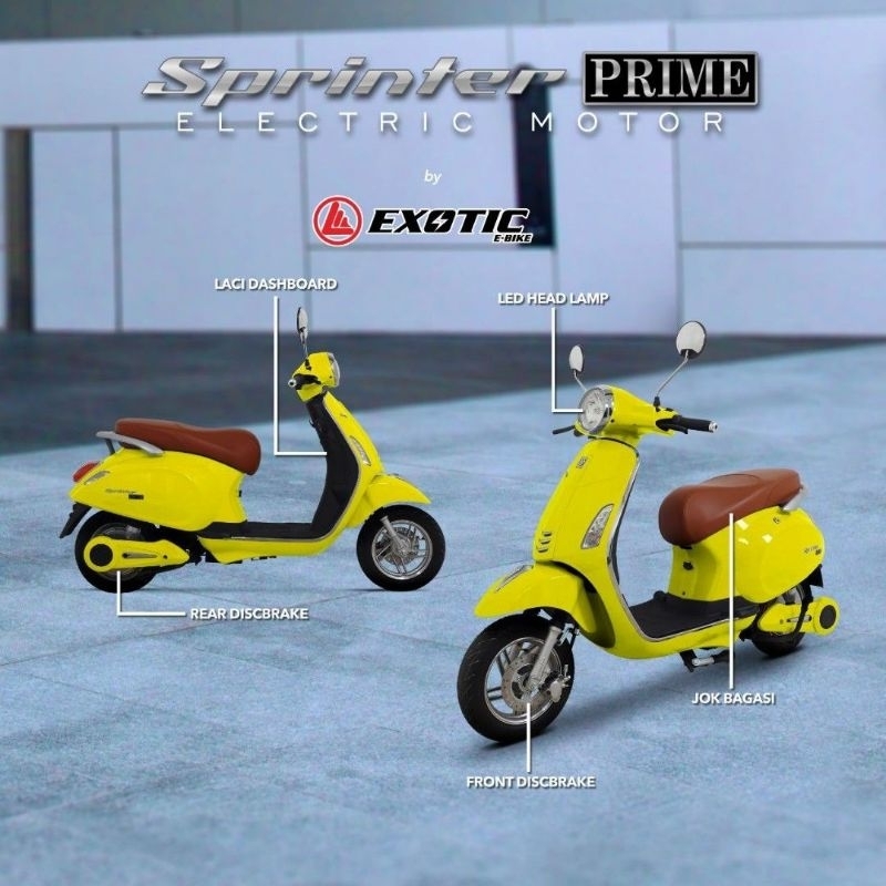 Jual Sepeda Motor Listrik EXOTIC SPRINTER PRIME Terbaru 1200 Watt ...
