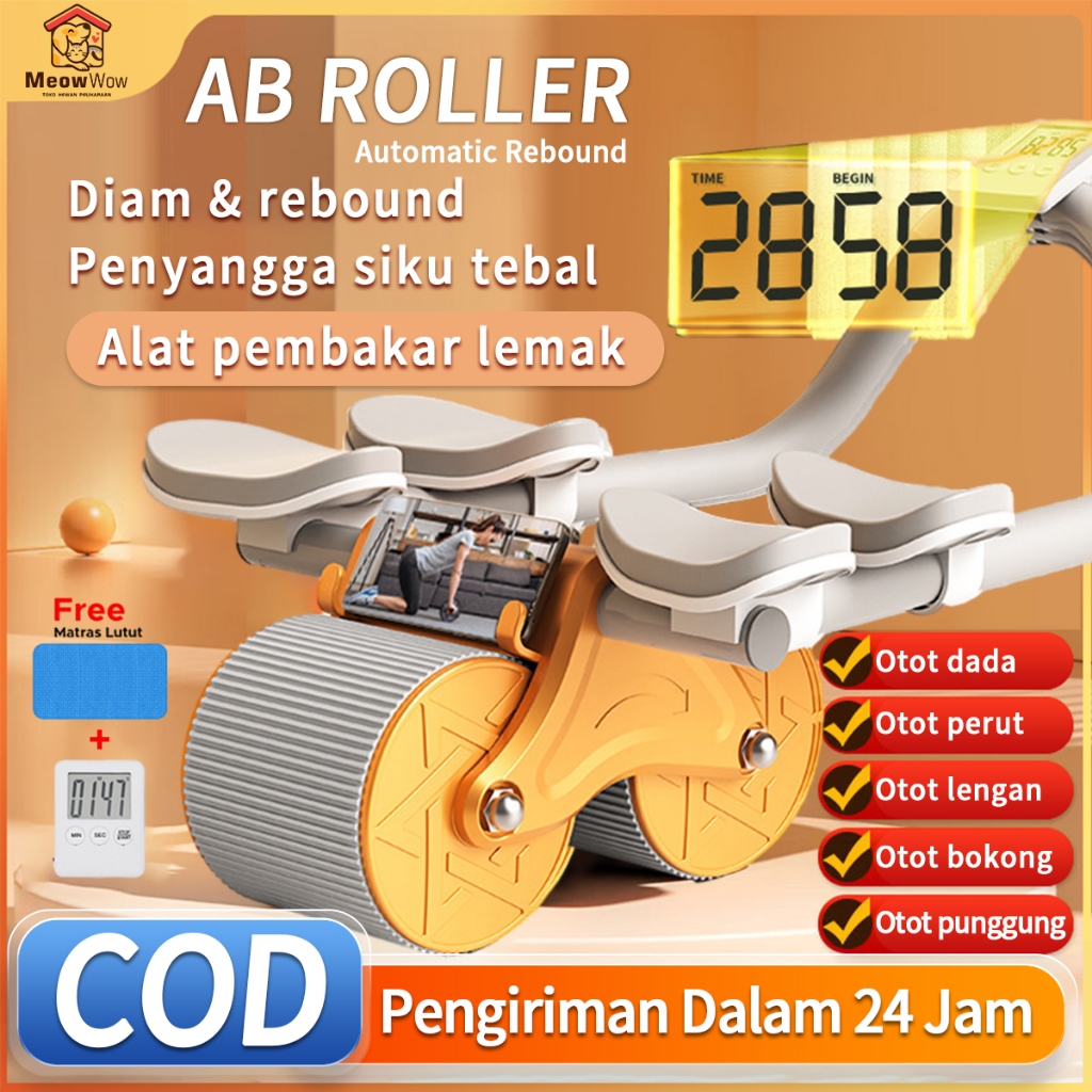 Jual ME Ab Wheel Ab Roller Wheels Plank Trainer 2in1 Abdominal Core ...