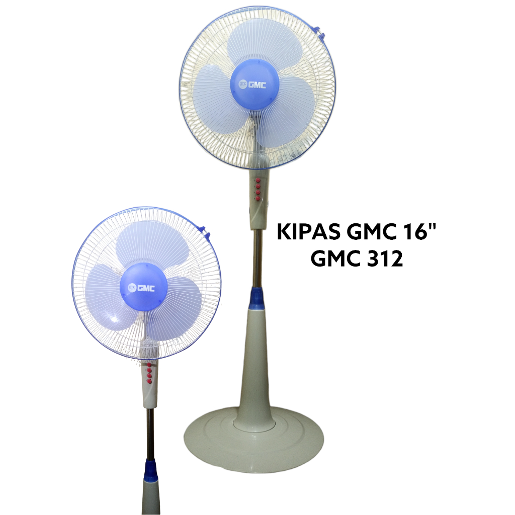 Jual kipas Stand Fan GMC 312 16 in / Kipas Angin Berdiri GMC 312 Murah ...