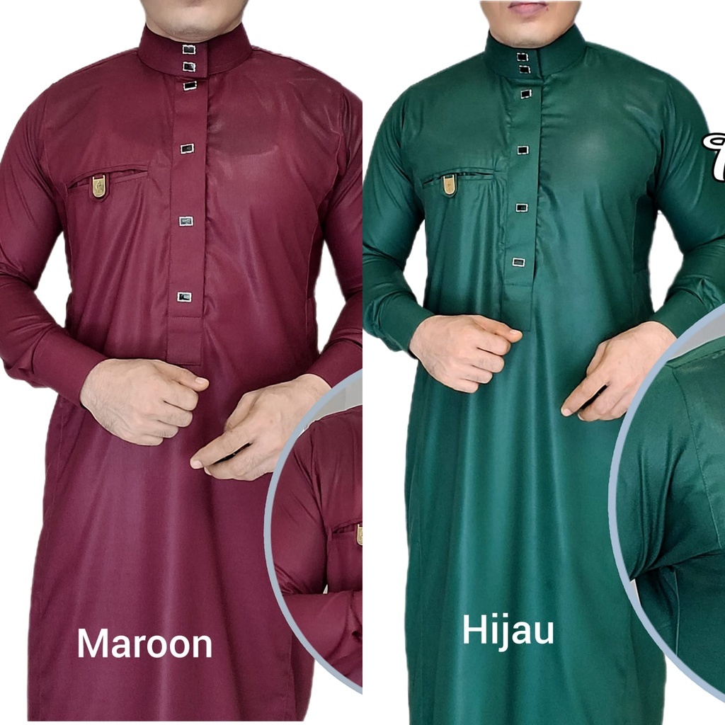 Jual Slimfit Jubah Gamis Pria Alfaan Manset busana muslim jubah pria ...