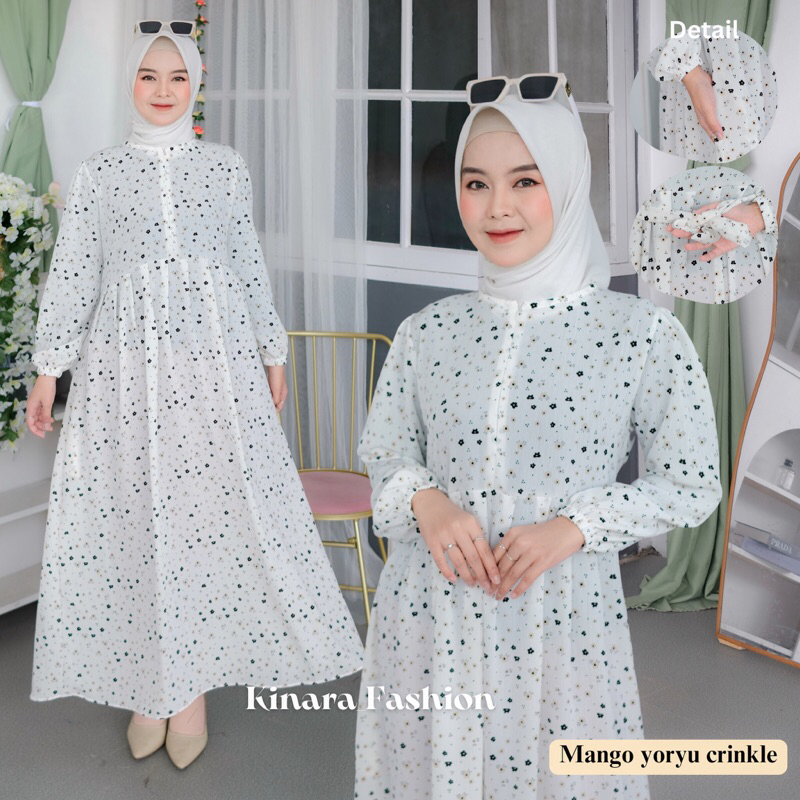 Jual AURORA DRESS BUSUI CRINKLE MOTIF BUNGA MAXI MIDi | Shopee Indonesia