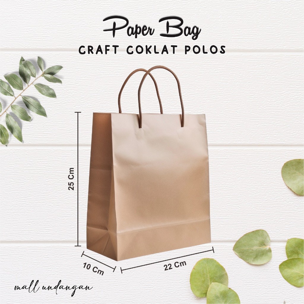 Jual PAPERBAG POLOS COKLAT WARNA KRAFT READY STOCK SATUAN - TAS ...