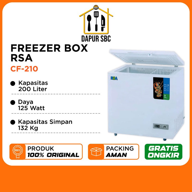 Jual Freezer Box RSA CF-210 Kapasitas 200Liter | Shopee Indonesia