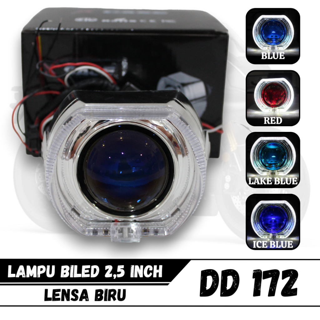 Jual Lampu Utama Biled Terbaik Lensa Biru Projector Biled Xcase 2,5 ...