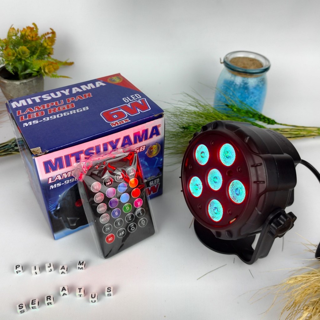 Jual Lampu LAMPU PAR LED RGB MS-9906RGB 6W Mitsuyama LED Mini Party ...