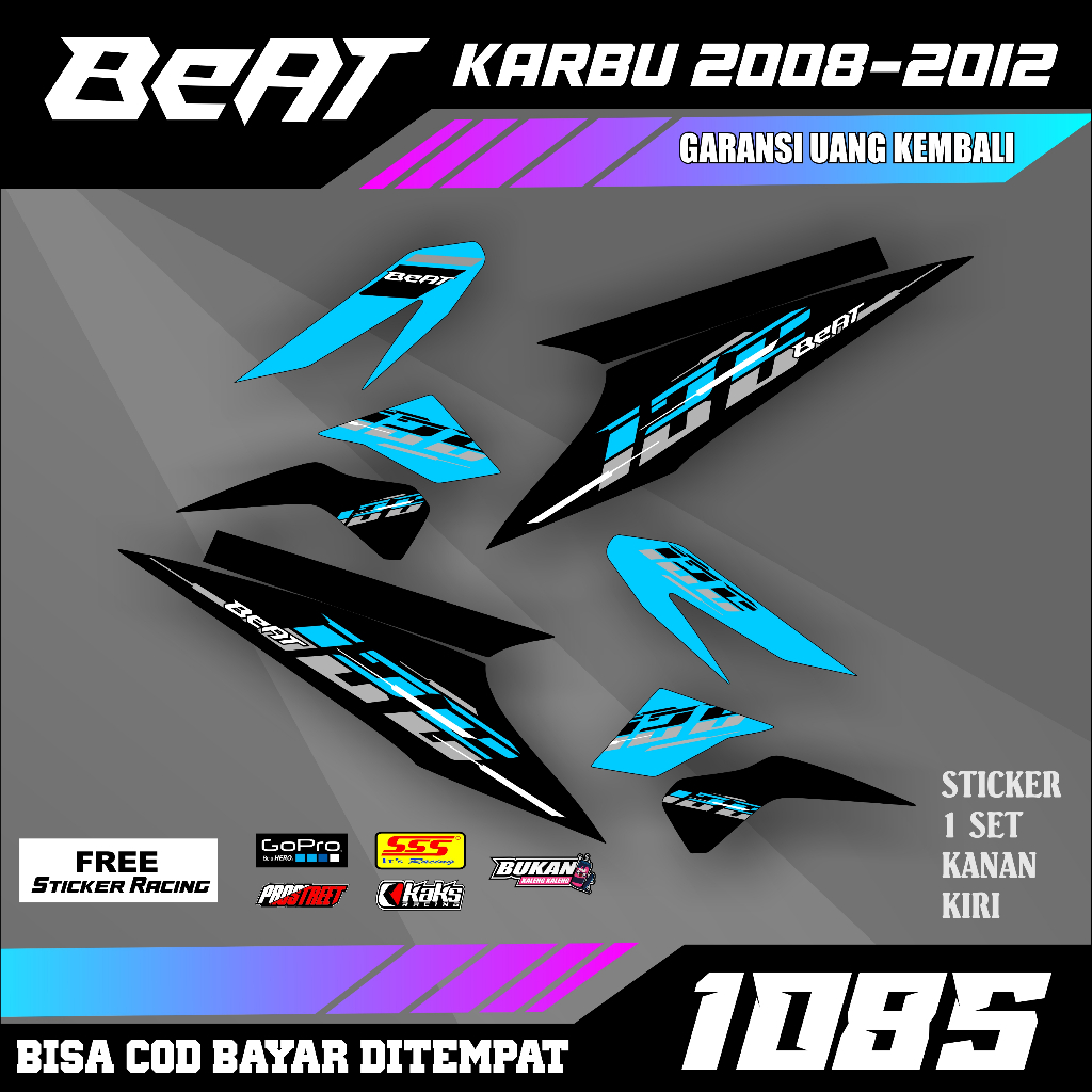 Jual Striping Stiker Sticker Motor Beat Karbu Carbu Old Motif Design ...