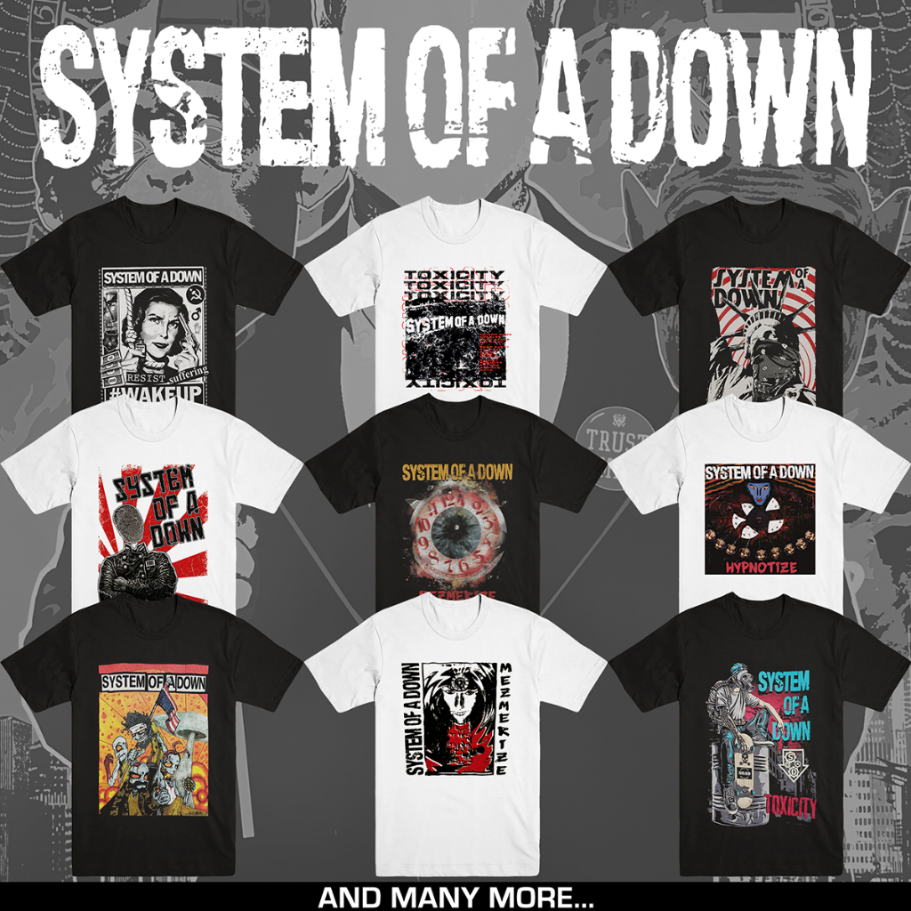 Jual SYSTEM OF A DOWN | T-SHIRT BAND | HEAVY METAL | MERCHANDISE ...