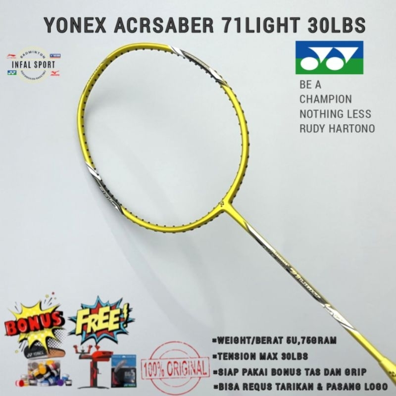 Jual RAKET YONEX ORIGINAL Rudi Hartono ARCSABER 71 LIGHT SERIES 2020 | Shopee Indonesia