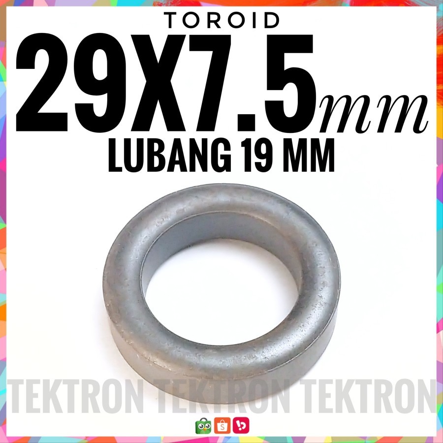 Jual TOROID 29x7.5mm D 29mm t 7.5mm d 19mm Ferit Ring MURAH 30uH 300uH ...