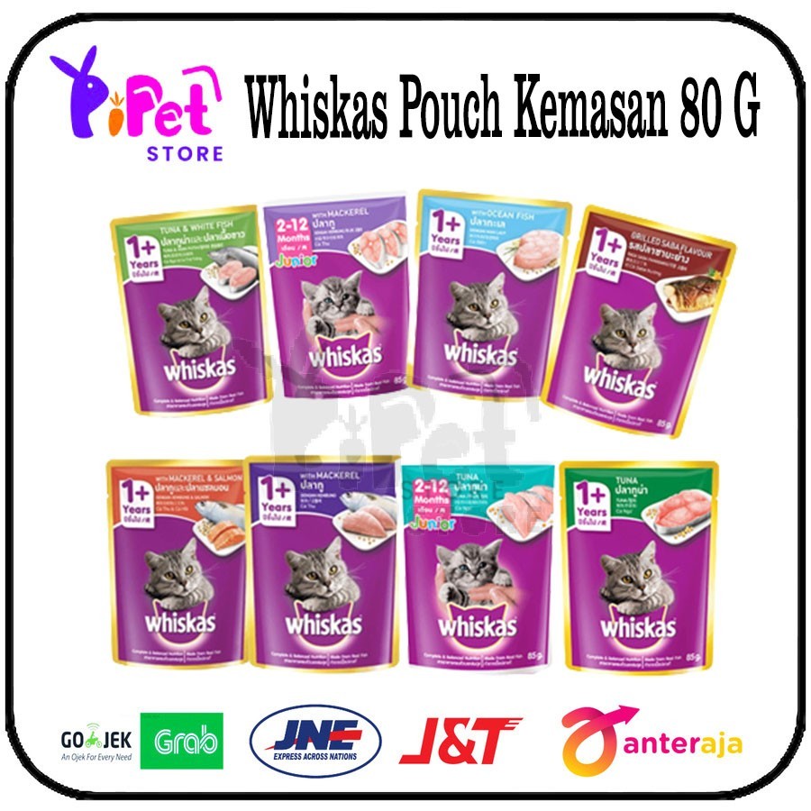 Jual WHISKAS POUCH 80gr All Varian Whiskas Cat Food Whiskas Wet Food ...