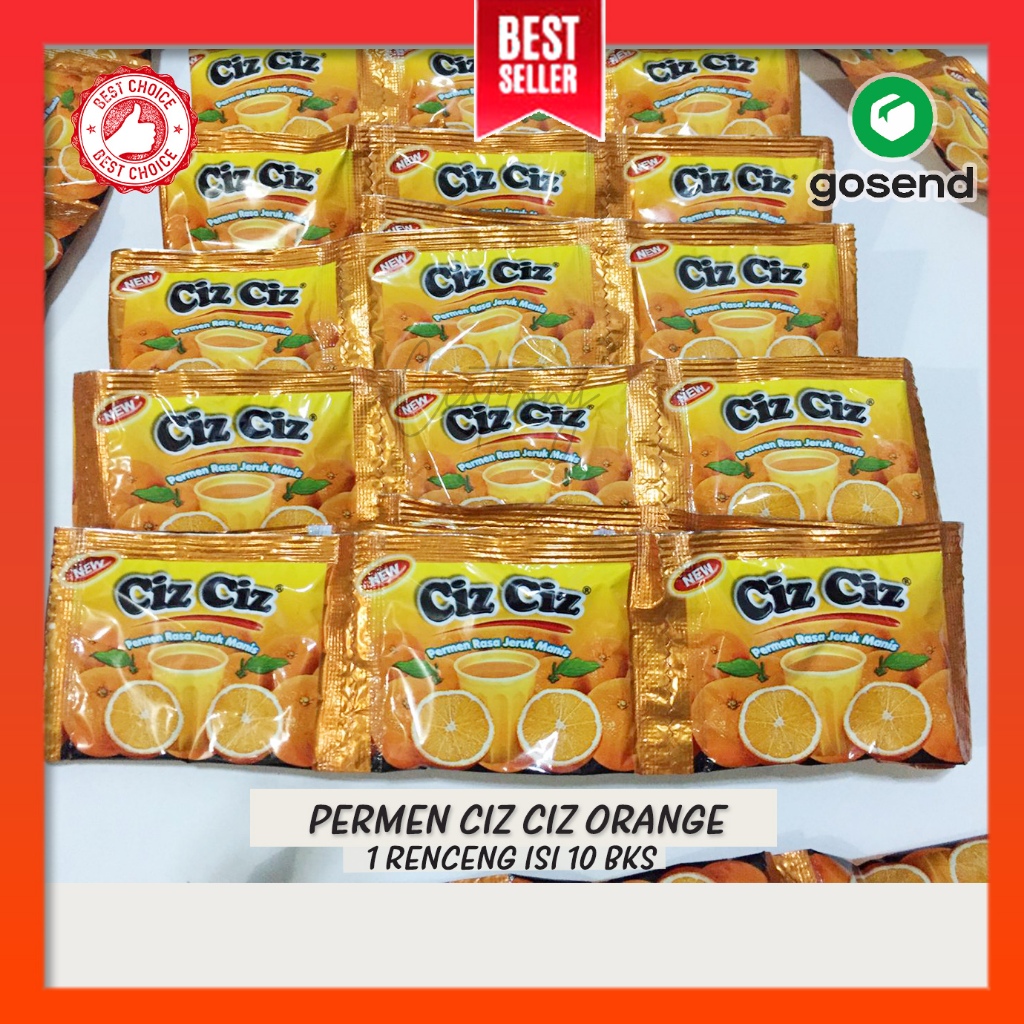 Jual Permen Ciz Ciz Orange Permen Rasa Jeruk 1 Renceng Isi 10 Bks