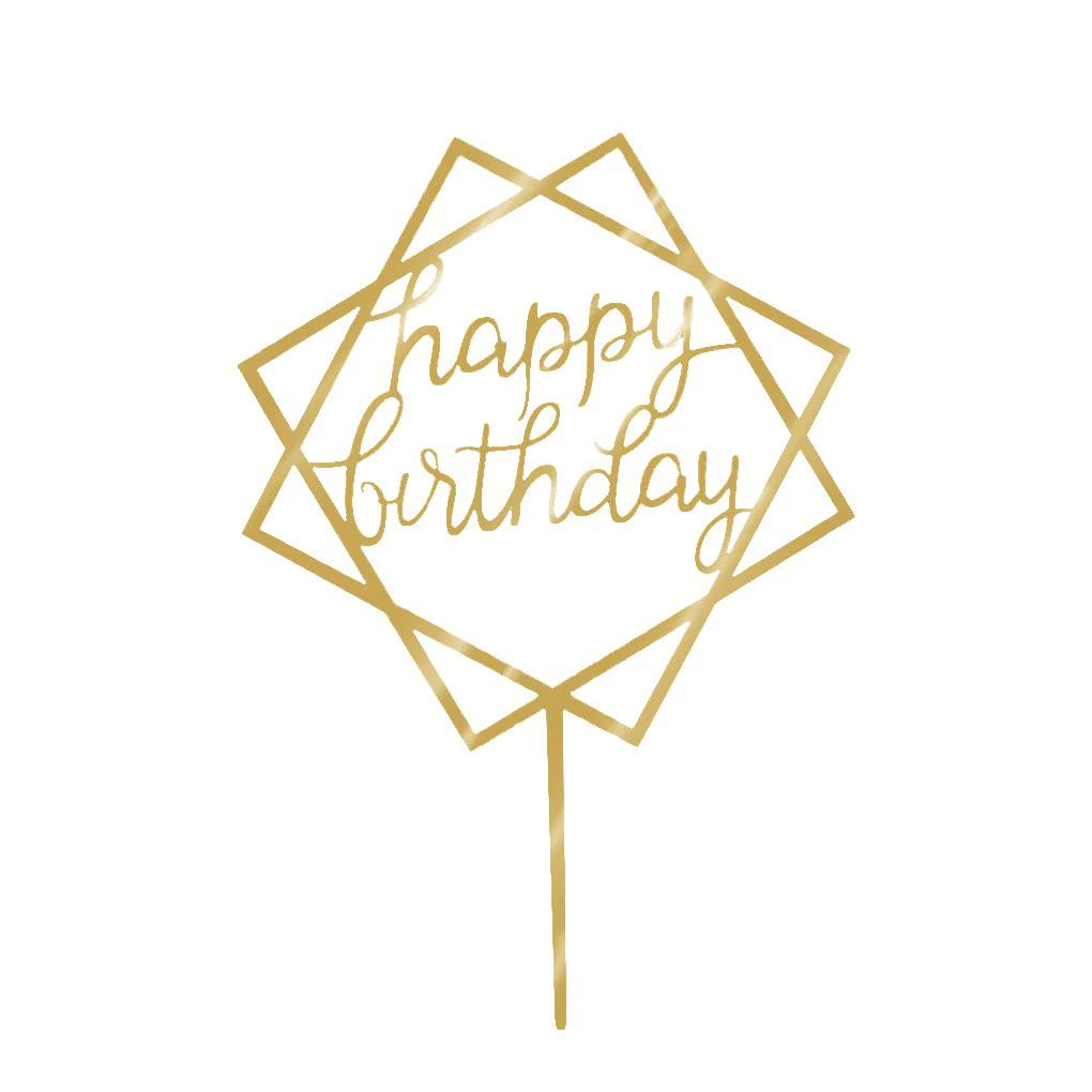 Jual Cake Topper Happy Birthday Akrilik Ulang Tahun Cake Topper Murah ...