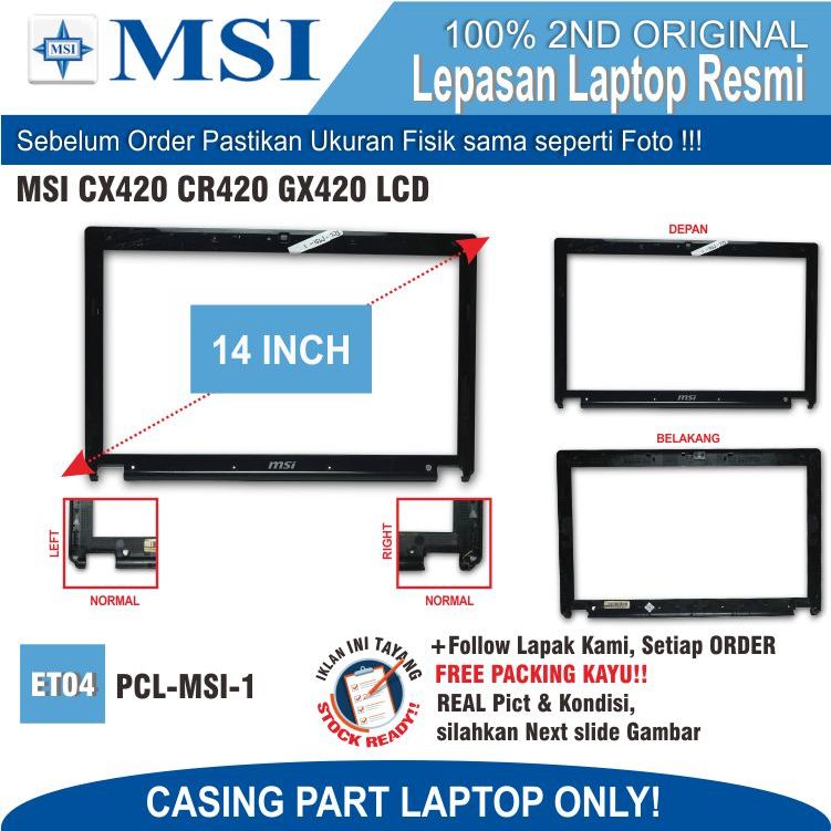 Jual ET04 PCL-MSI-1 Frame Layar Laptop 14 inch MSI CX420 CR420 GX420 ...