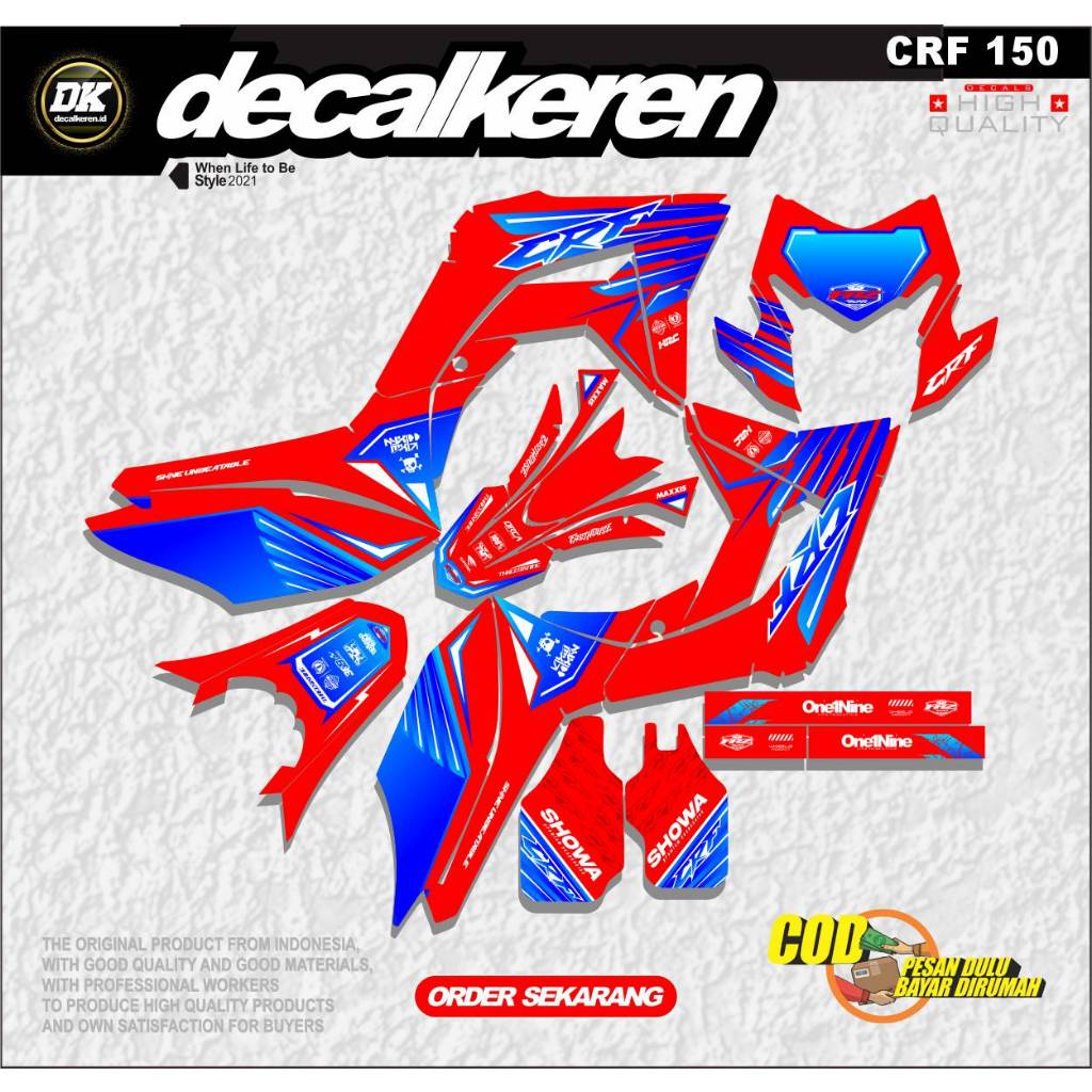 Jual Decal Crf 150 L Full Body CRF - KLX BF - WR - DTX CUSTOM DESAIN ...