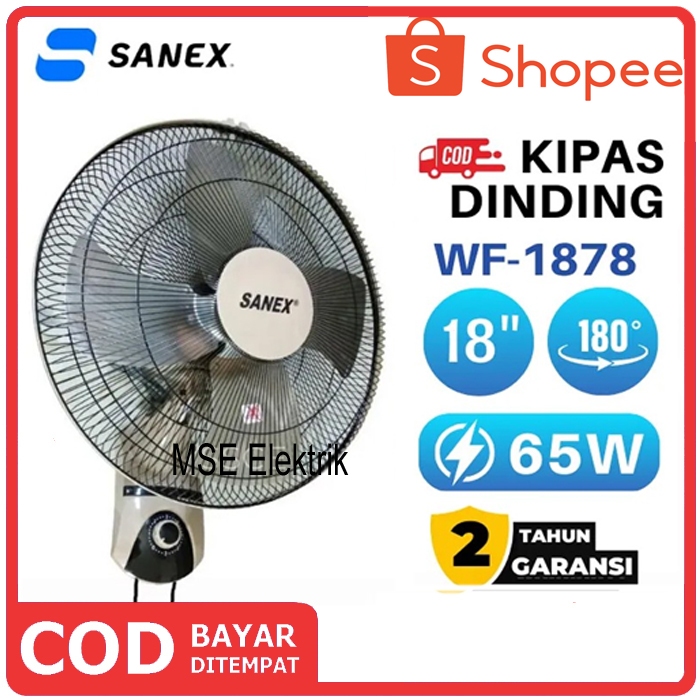Jual Kipas Angin Dinding Tornado Besi Wall Fan Sanex 18 Inch | Shopee ...