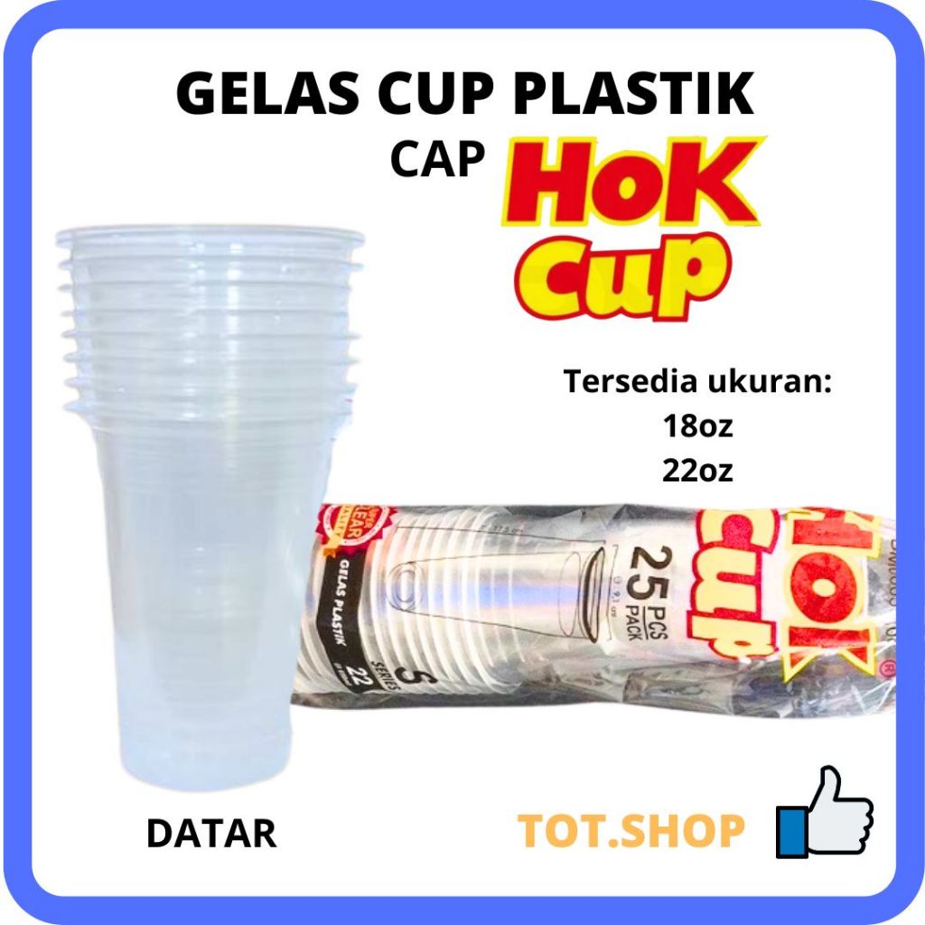 Jual [25-pcs] 22 Oz Hok Cup Gelas Plastik Jumbo / Gelas Minuman / Gelas ...