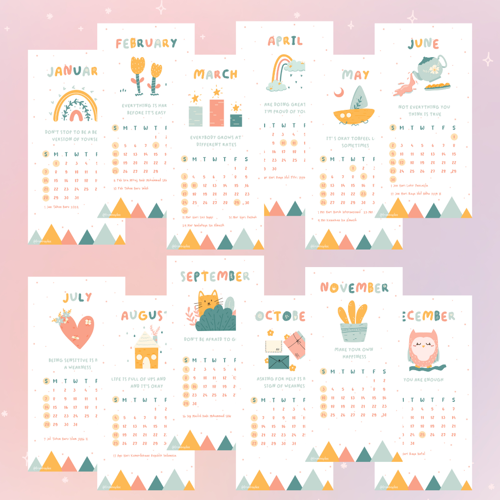 Jual KALENDER 2024 by Fromkeydee | DESK CALENDAR WALL CALENDAR ...