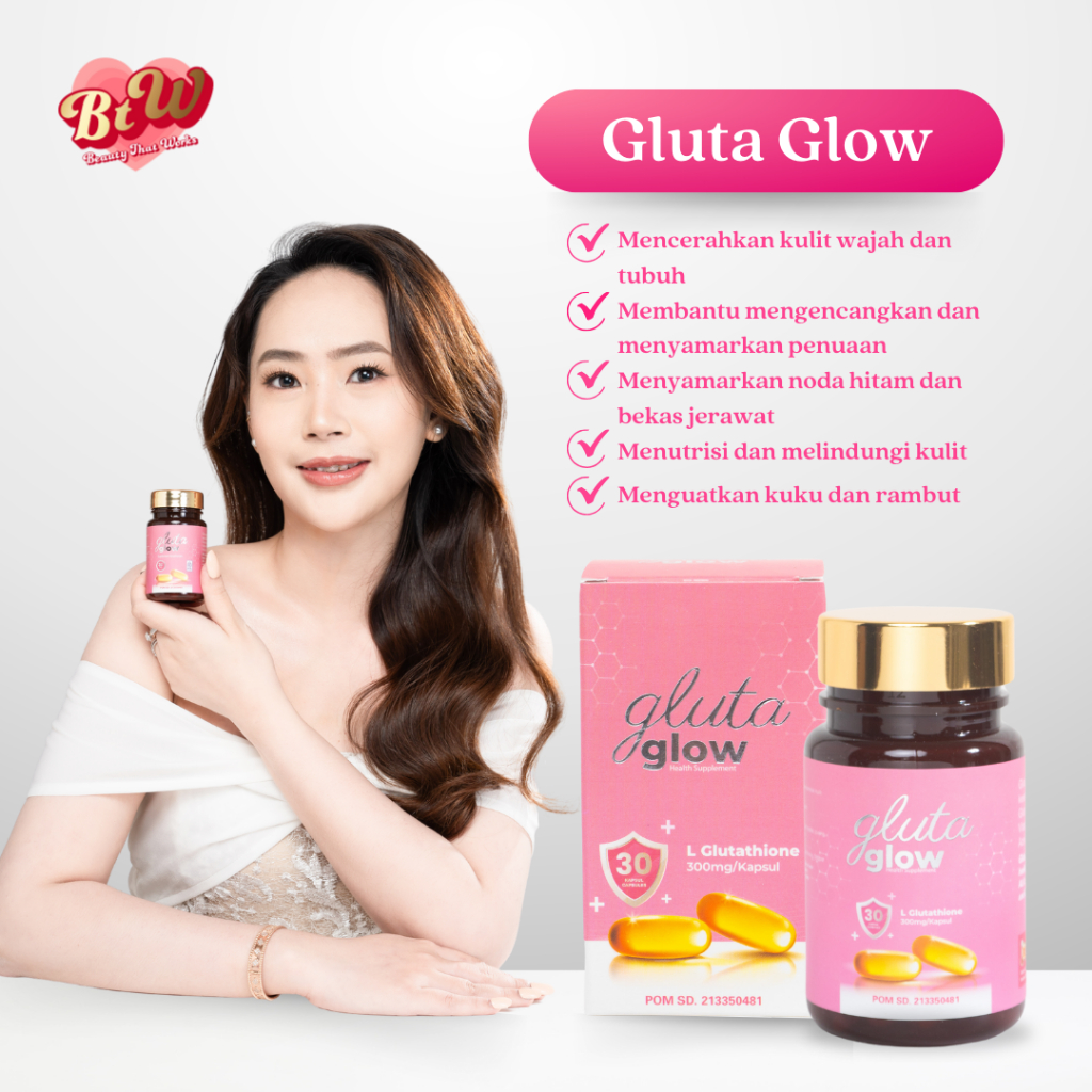 Jual Gluta Glow Tone Up Plus / Glutathione plus Vitamin C | Shopee ...
