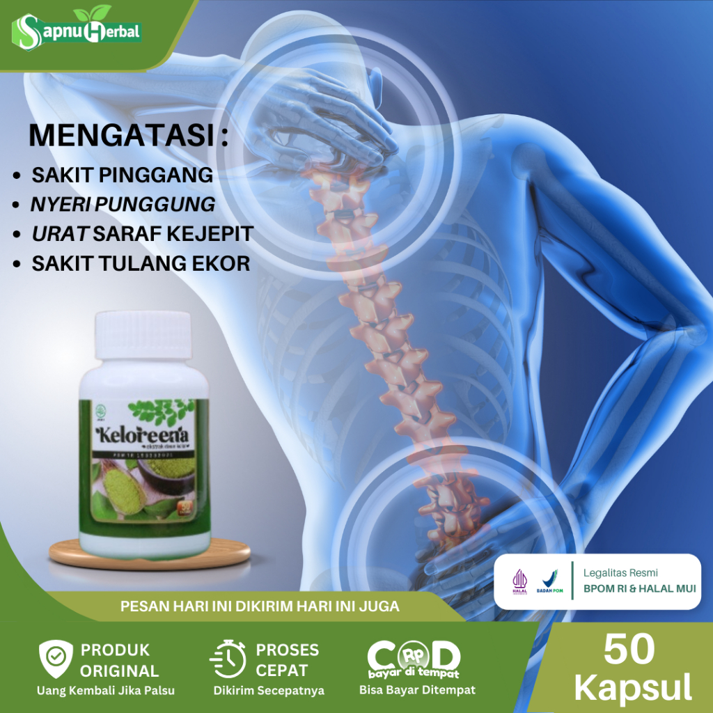 Jual Obat Sakit Pinggang, Nyeri Punggung, Saraf Kejepit, Urat Syaraf ...