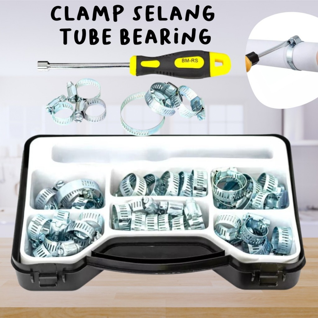 Jual Klem Selang Stainless set 40 pcs + box | Shopee Indonesia