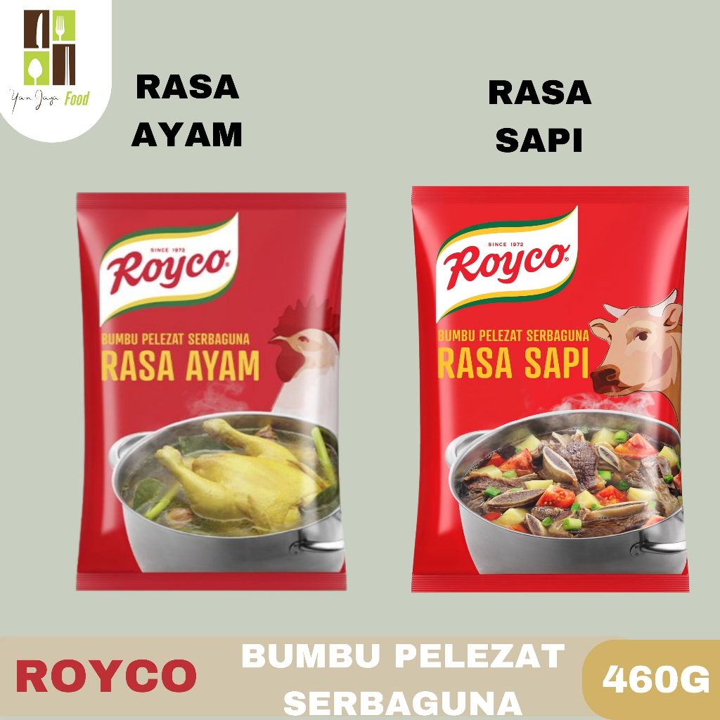 Jual Royco Bumbu Pelezat Serbaguna Rasa Ayam / Rasa Sapi 460g | Shopee ...