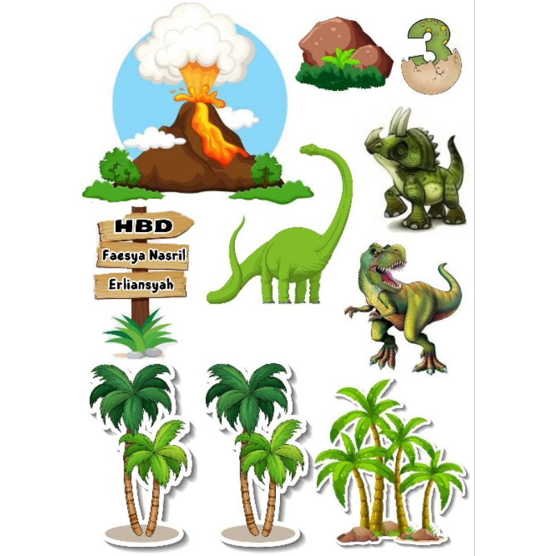 Jual Topper Cake Ultah Karakter Dinosaurus | Shopee Indonesia