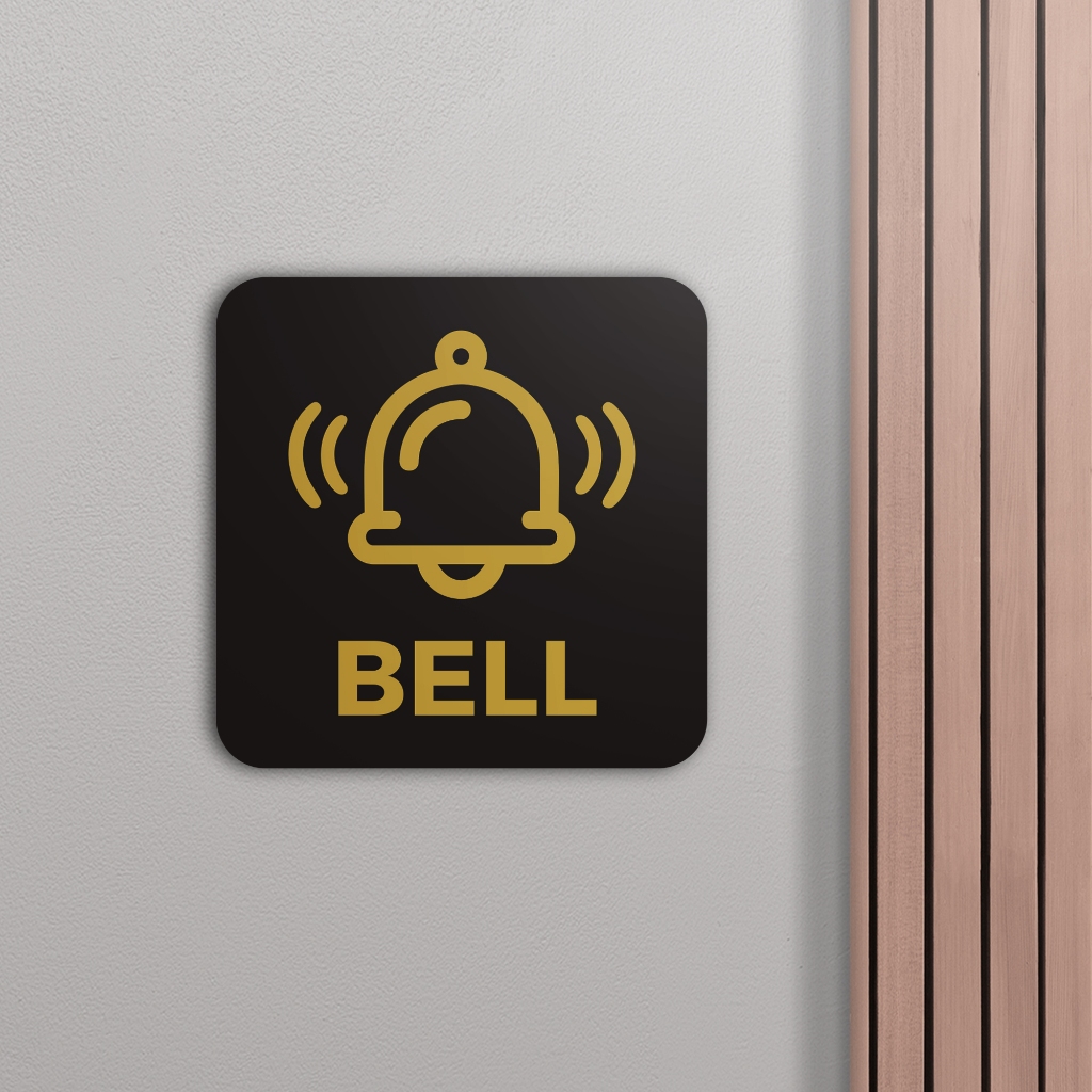 Jual Sign Akrilik Tempel Murah "BELL" - Signage Cafe / Rumah / Kantor ...