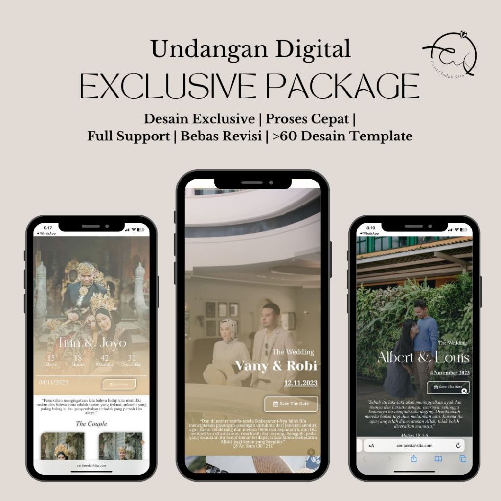 Jual Undangan Digital Paket Eksklusif Undangan Online Undangan Website ...