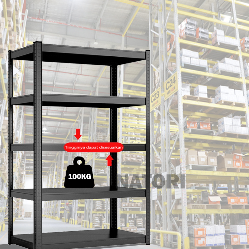Jual Rak besi siku 5 Layer Rak gudang 120*40*200 cm | Shopee Indonesia