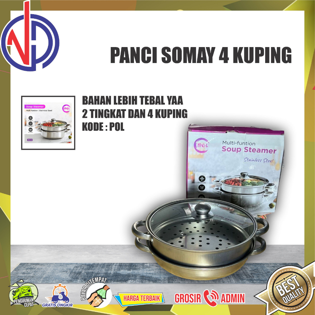 Jual PANCI SIOMAY SOMAY / PANCI KUKUS & REBUS 2 TINGKAT MINI STAINLESS ...