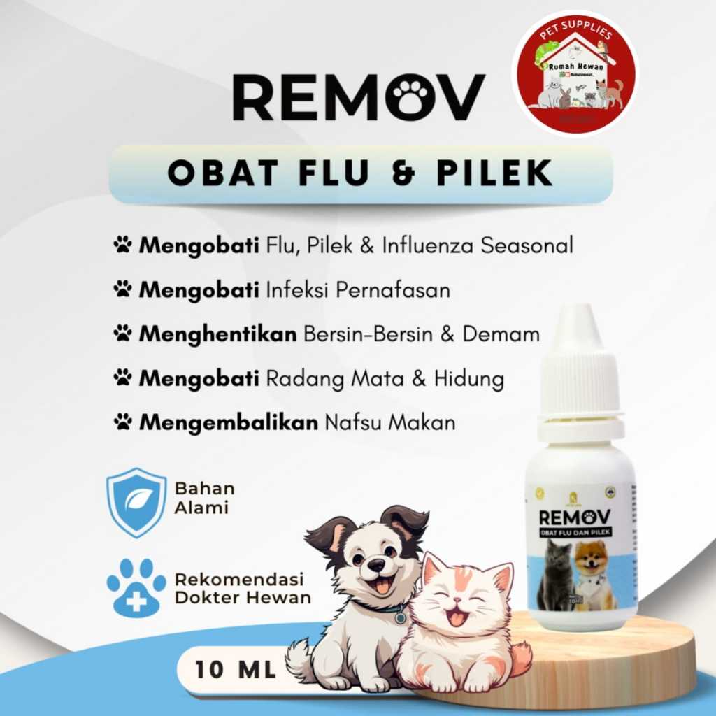 Jual Remov Obat Flu Batuk Pilek Kucing Anjing 10ml | Shopee Indonesia